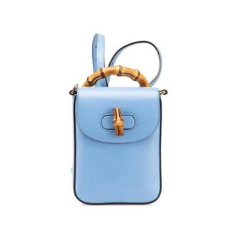 Gucci Pre-owned Sacoche Bambou - Femme - Pre-owned - Bleu - Taille: ONE Size
