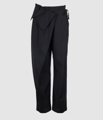 SU Designs Pantalon Pareo-Pleat Nero