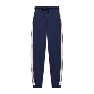 Moncler Homme, Pantalons, Bleu, Taille: M Pantalon avec Bandes Latérales