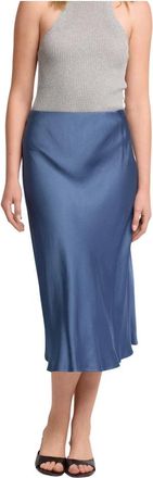Kocca Femme, Jupes, Bleu, Taille: 44 FR Gonna midi in pura viscosa