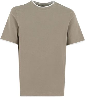 Brunello Cucinelli Homme, Tops, Gris, Taille: XL T-Chemises