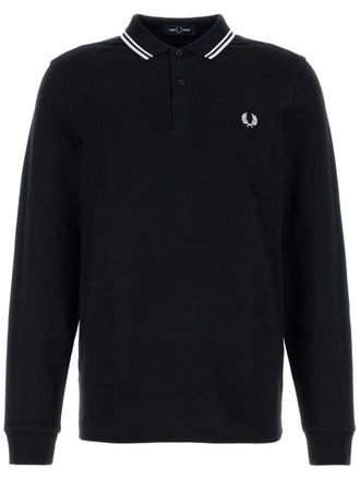 Fred Perry polo à logo imprimé - Bleu