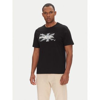 Pepe Jeans London T-Shirt Flag PM509720 Schwarz Regular Fit