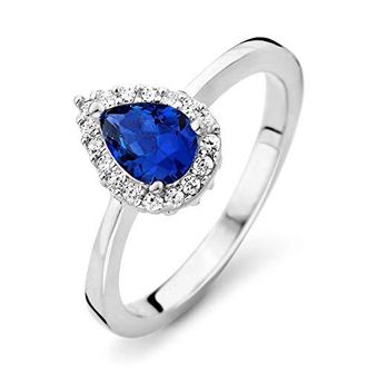 Orphelia Femme Argent 925/1000 Argent| Silver Poire Bleu Zirkonia