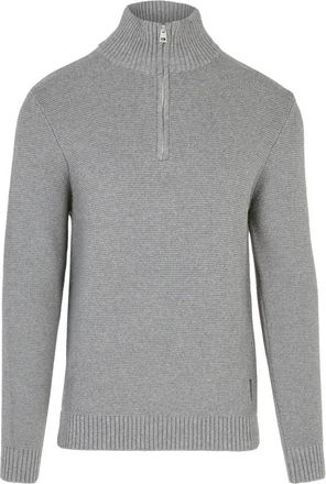 Bomboogie Homme, Pulls, Gris, Taille: M Pull avec col montant et fermeture &eacute;clair