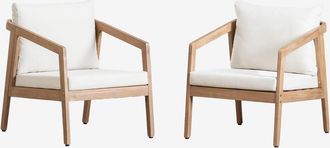 Sklum Packung mit 2 Kaela-Sesseln aus Akazienholz