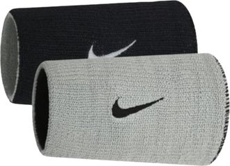 Nike Nike Dri-Fit Home & Away Doublewide Wristbands (1 Pair, One Size Fits Most, Black/Base Grey)