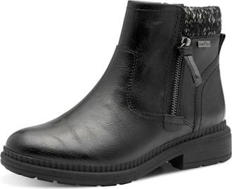 Jana Femme Boot Flat Tex + Vegan Botte mi-Mollet, Nappa Noir, 39 EU