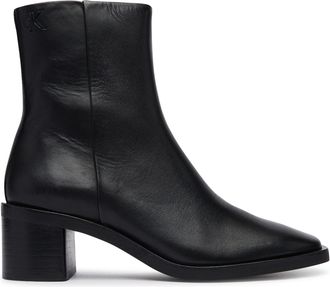 Calvin Klein Stiefeletten Calvin Klein Block Heel Ank Boot Lth HW0HW03220 Schwarz