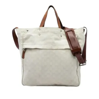 Gucci Sac bandouli&egrave;re en toile Pre-owned - Femme - Pre-owned - Blanc - Taille: ONE Size