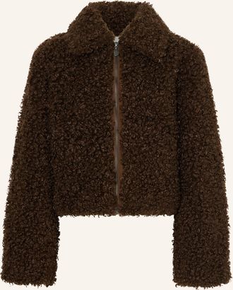 Stella McCartney Stella Mccartney Kids Kunstfell-Jacke braun