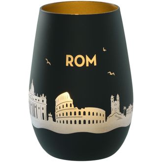Goodtimes Windlicht Rom Skyline (Schwarz & Gold)