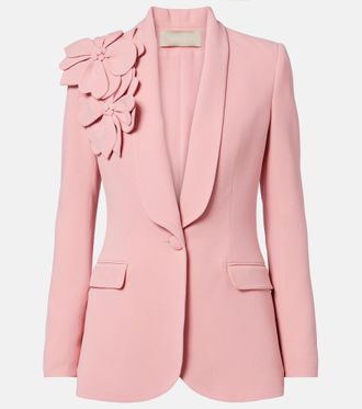 Elie Saab Blazer aus Cady mit Blumenapplikation