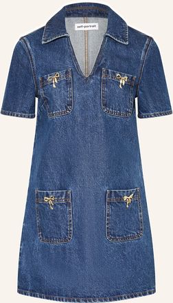 Self Portrait Self-Portrait Jeanskleid blau