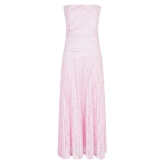 SIMKHAI Annalise Baumwoll-Midikleid mit Spitze - - Dresses - Damen - Rosa - 2XS
