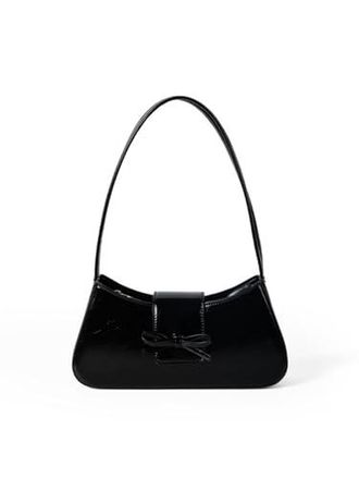 Generic Sac Hobo r&eacute;tro Y2K pour femme, taille moyenne, capacit&eacute; de 1,9 l, avec bandouli&egrave;re, sac &agrave; main en similicuir de couleur unie pour un usage quotidien, 