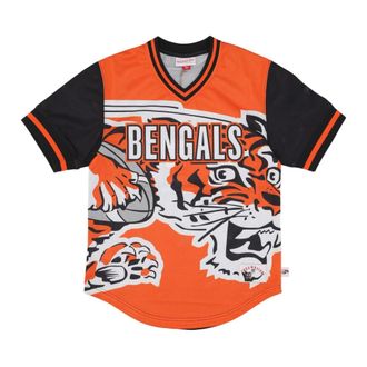 Mitchell & Ness NFL Jumbotron 3.0 Mesh V-neck Jersey - - Sport - Herren - Orange - M