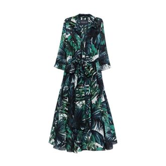 Samantha Sung Femme, Robes, Vert, Taille: 36 FR Aster cotton midi dress