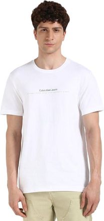 Calvin Klein Jeans Calvin Klein Herren T-Shirts Kurzarm Minimal Logo Tee Rundhalsausschnitt, Weiß (Bright White), XXL
