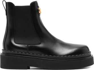 Valentino Garavani Stiefel - Sleek Black Leather Flats - Gr. 36,5 (EU) - in Schwarz - f&uuml;r Damen
