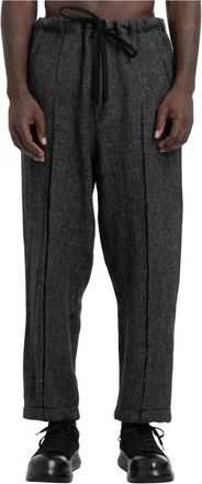 Andrea Ya'aqov Homme, Pantalons, Gris, Taille: L Pantalon en m&eacute;lange de laine brute