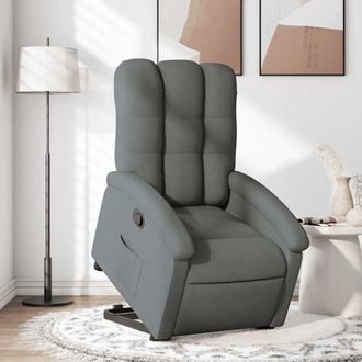 vidaXL Relaxsessel mit Aufstehhilfe Dunkelgrau Stoff - Vidaxl
