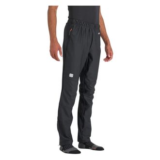 Sportful Schwarze Short Zip Squadra Pant - - Trousers - Herren - Schwarzk - XL