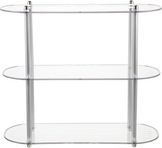 BESPORTBLE Transparente Abnehmbare Aufbewahrungsetage mit Rahmenlos Design Multifunktionales Toilettenregal für Bad Stilvolles Organizer Regal für Kosmetik und P