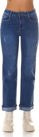 Koucla Jean push up Bootcut taille haute au look usé, bleu, W42