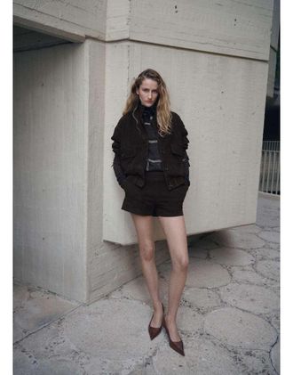 Mango Sienna - Veste en daim v&eacute;ritable - Chocolat-Brown