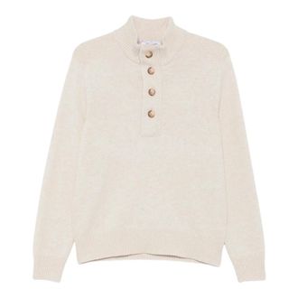 Gran Sasso Homme, Pulls, Beige, Taille: S Lupo Half-zip Knit
