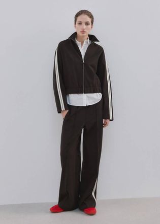 Mango Sweatshirt mit Kontraststreifen braun - Damen - XS - MANGO