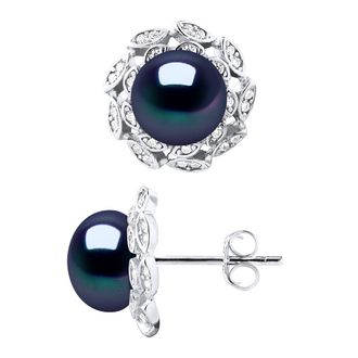 Ateliers Saint Germain Ohrringe aus echten S&uuml;&szlig;wasser-Zuchtperlen, Knopfgr&ouml;&szlig;e 8-9 mm