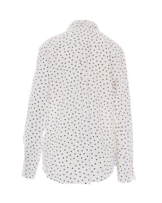 P.A.R.O.S.H. Womens Silk Shirt Stelle Cream Print