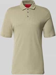 HUGO BOSS Slim Fit Poloshirt aus Lyocell-Leinen-Mix Modell DULINEN