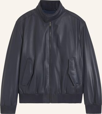 HUGO BOSS Lederjacke C-Marac blau