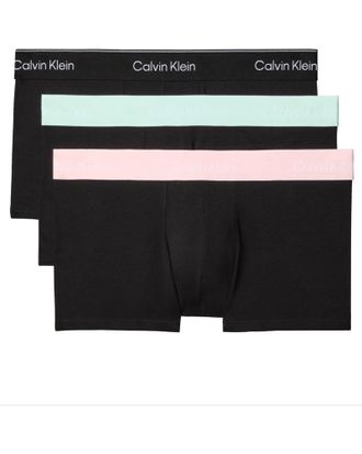 Calvin Klein 3er Pack Low Rise Boxertrunks mit Label-Bund in