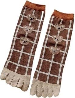 Generico Chaussettes &agrave; doigts divis&eacute;es &agrave; cinq doigts, chaussettes de printemps l&eacute;g&egrave;res pour femmes (2 paires), Color11, Taille Unique