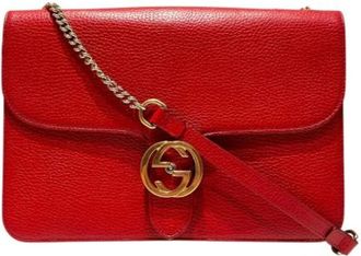 Gucci Sac bandouli&egrave;re vintage Pre-owned - Femme - Pre-owned - Rouge - Taille: ONE Size