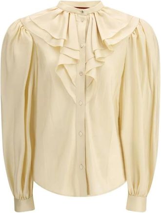 Gucci Damen, Blusen & Hemden, Beige, MGr&ouml;&szlig;e