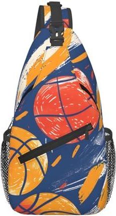 Generic Sacoche Tactique Mod&egrave;le de basketball sportif R&eacute;glable Sac &agrave; Bandouli&egrave;re Multifonction Crossbody Bag pour Camping Homme Cyclisme