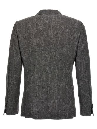 Maurizio Miri Double-Breasted Wool Blazer - Charcoal