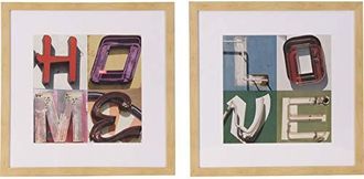 Desconocido B and B Bild mit Rahmen Buchstaben, 2 Verschiedene Modelle, zusammengesetzt, Mehrfarbig, Einheitsgröße