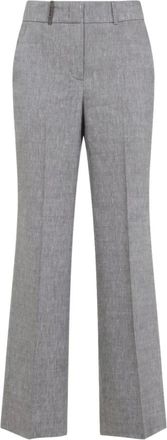 PESERICO Femme, Pantalons, Gris, Taille: 40 FR Pantalon en Lin et Laine