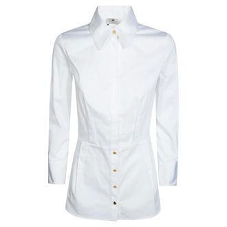Elisabetta Franchi Femme, Blouses et Chemises, Blanc, Taille: 42 FR Camicia