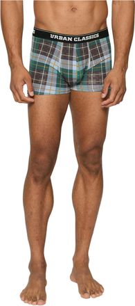 Urban Classics Herren Boxer Shorts 5er-Pack, nachhaltige Unterhosen aus Bio-Baumwolle, Plaidaop+Jasper+Cherry+blk+blk, M