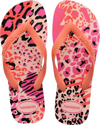Havaianas Top Animals, bequeme, leichte und strapazierfähige Flip-Flops, Sohle mit Animal-Print, breite Riemen und flexible Sohle, Damen