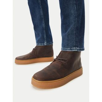 Clarks Schn&uuml;rschuhe Clarks Boxbee Desert 26328235 Braun