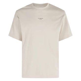 Dr&ocirc;le de Monsieur Klassisches Slogan T-Shirt in Mastic Farbe - - Tops - Herren - Beige - XS