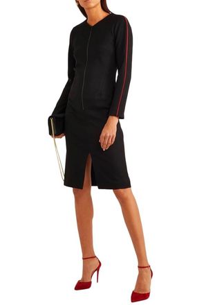 Cefinn Zip Front Black Dress Size XS